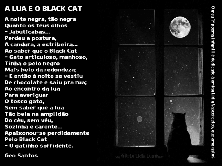 A LUA E O BLACK CAT – Geo Santos | CULTURA LIVRE